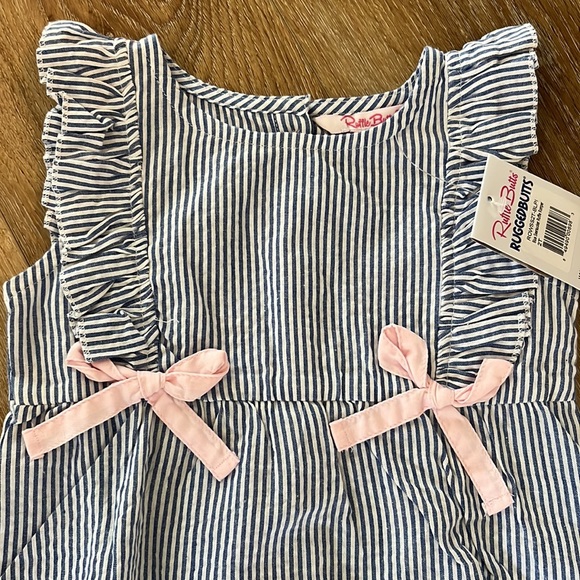 Ruffle Butts | Bottoms | Ruffle Butts Ruggedbutts 824m Nwt Blue Seersucker Ruffle Romper | Poshmark